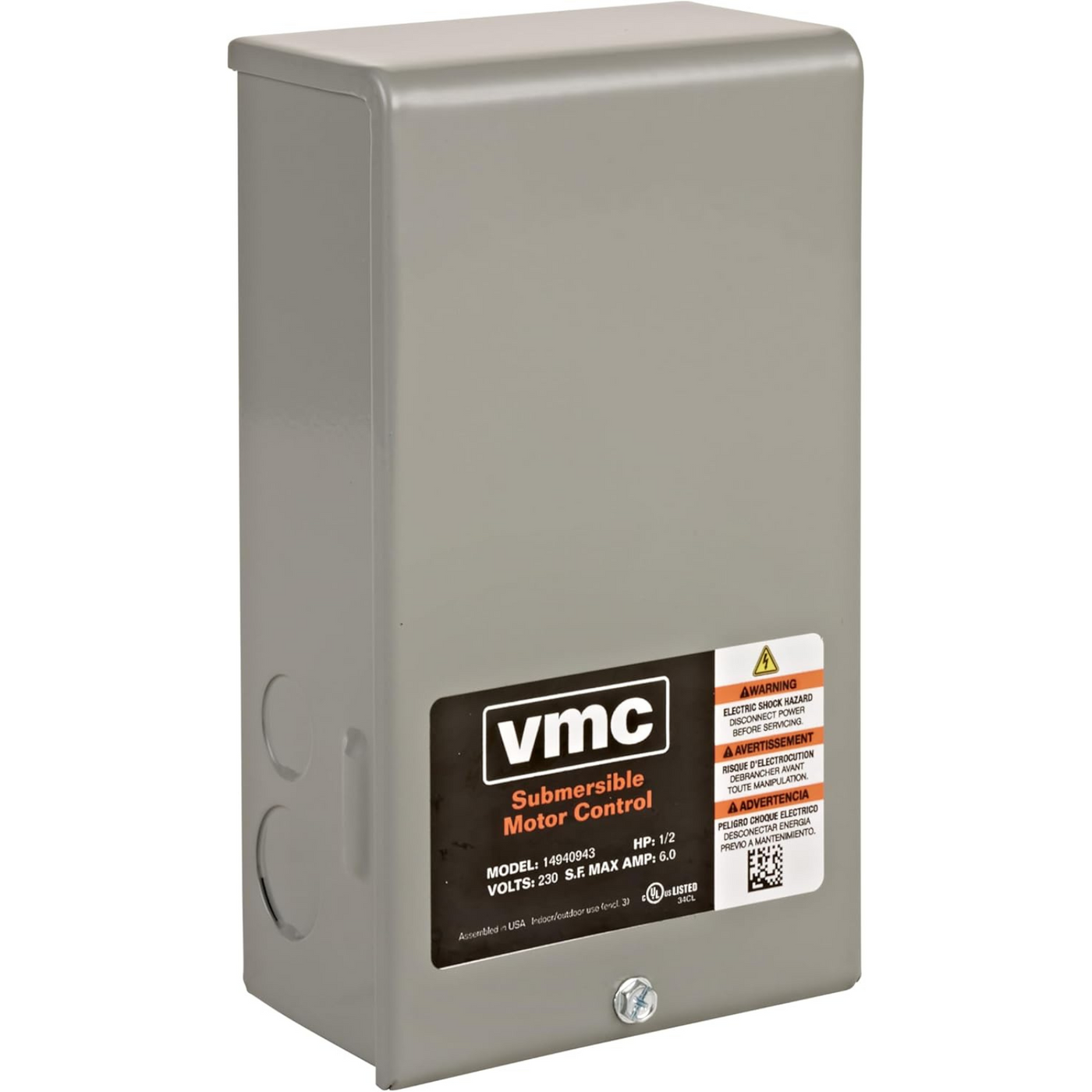 Home 1/2 HP Submersible Deep Well Pump Control Box (230V) - Red Lion