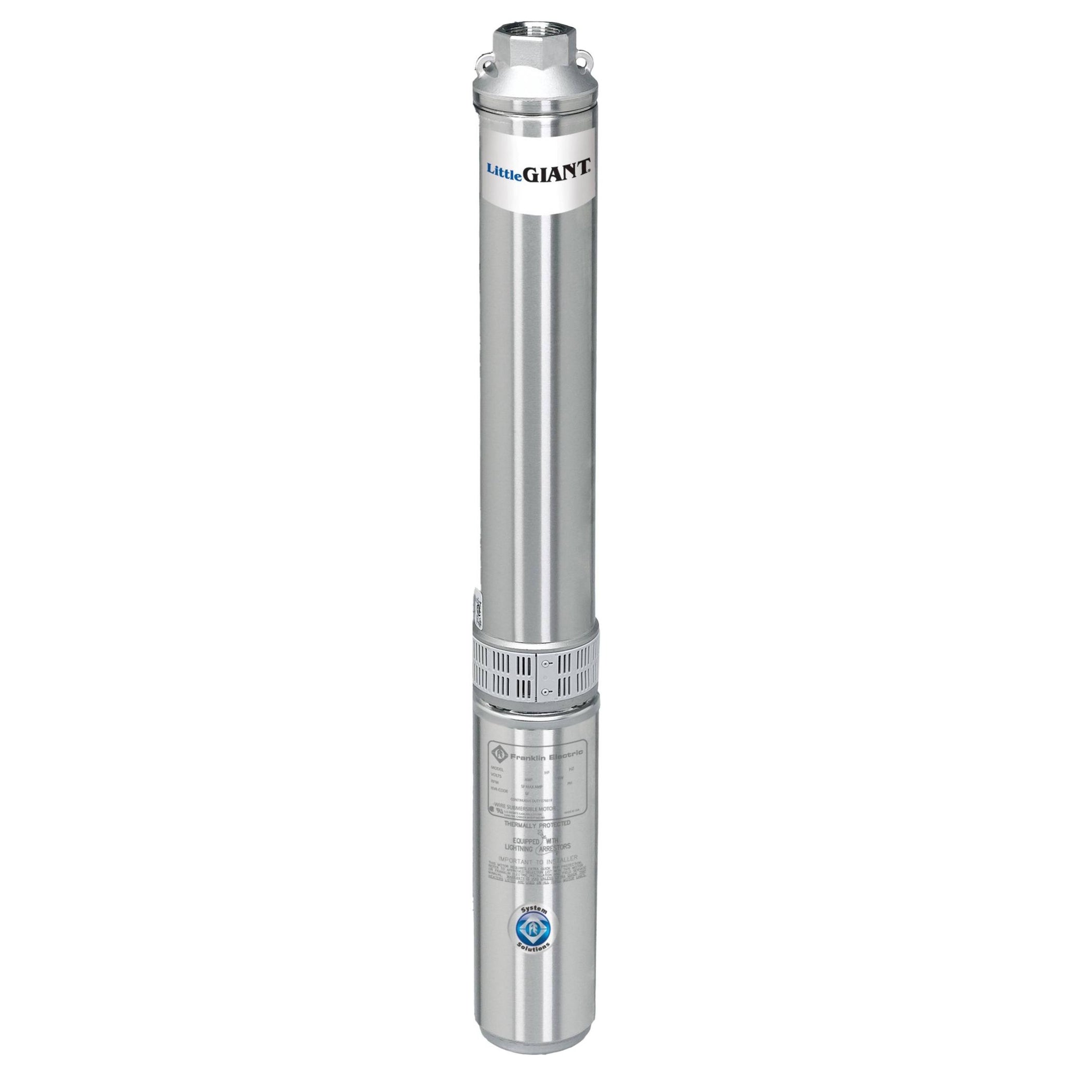 Home 1/2 HP Deep Well Submersible Pump Little Giant Stainless Steel